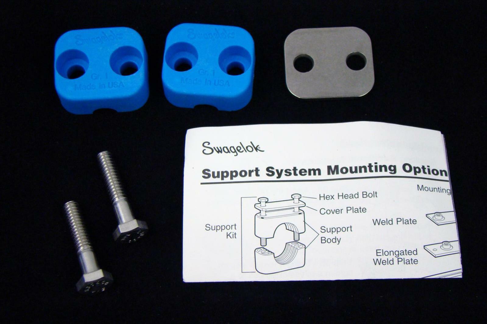 Swagelok Stacking Bolted Plastic Clamp Tube Support Kit 304-S1-PP-6T | eBay