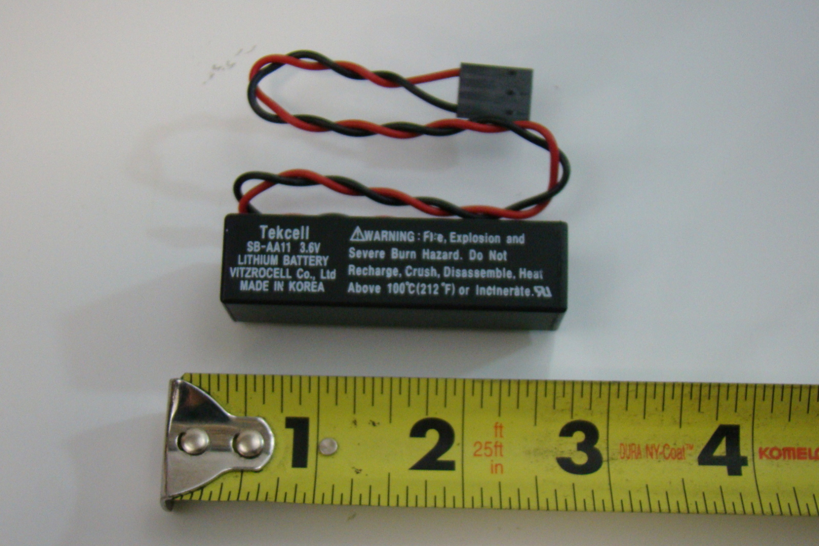 Tekcell 3.6V Lithium Battery w/ Velcro Backing SB-AA11 | eBay