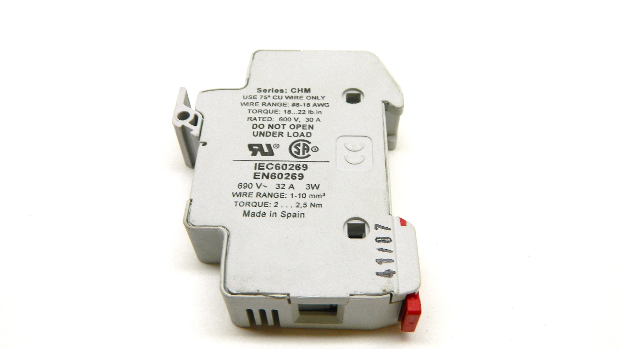 Bussmann Fuse Holder 30 Amp 600AC 2 Pole CHM1D Class CC EBay Bussmann Fuse Holder 30 Amp 600AC 2 Pole CHM1D Class CC EBay