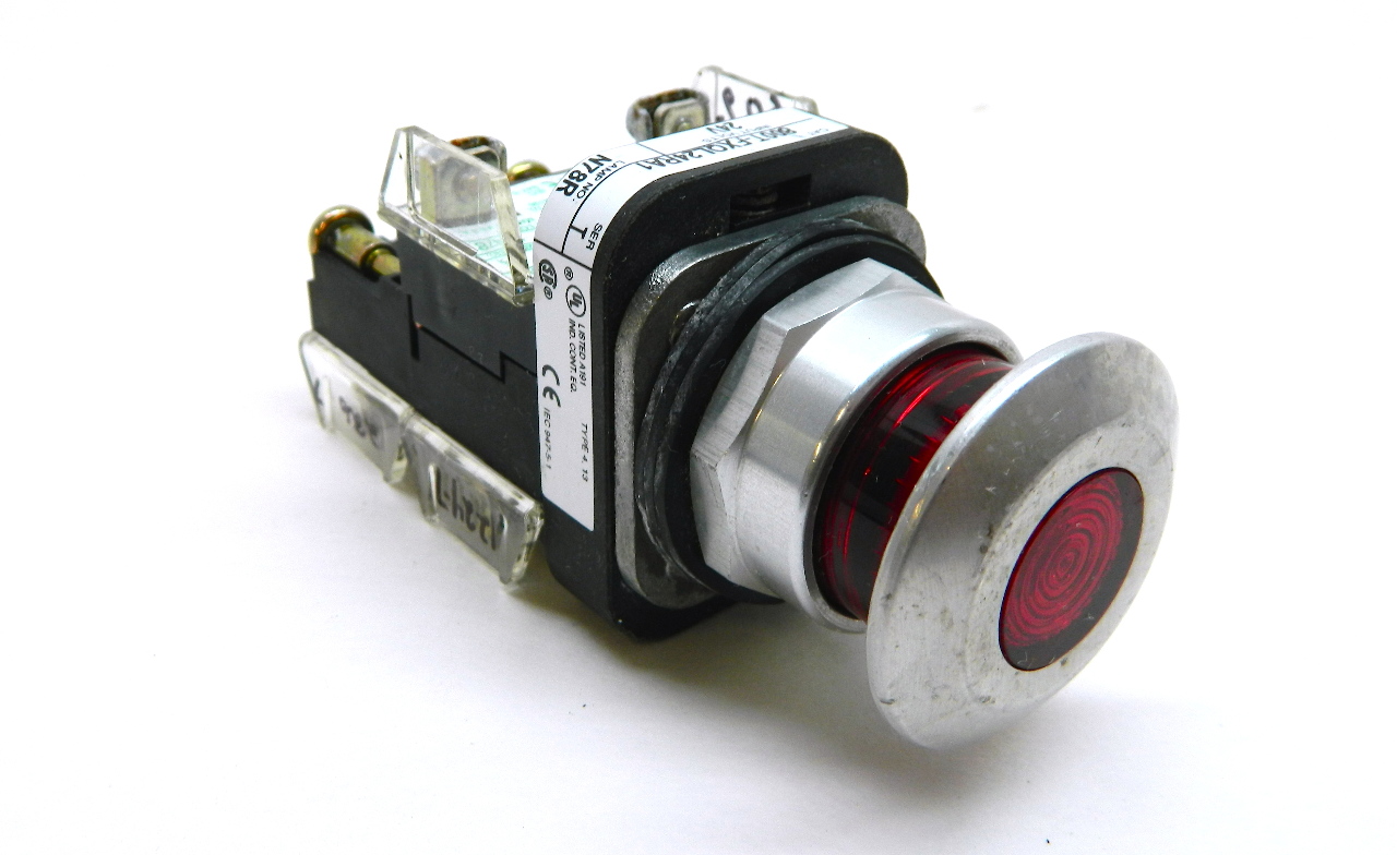 Allen Bradley 800T-FXQL24RA1 Illuminated Red E-Stop Button N78R LED Lamp 24V