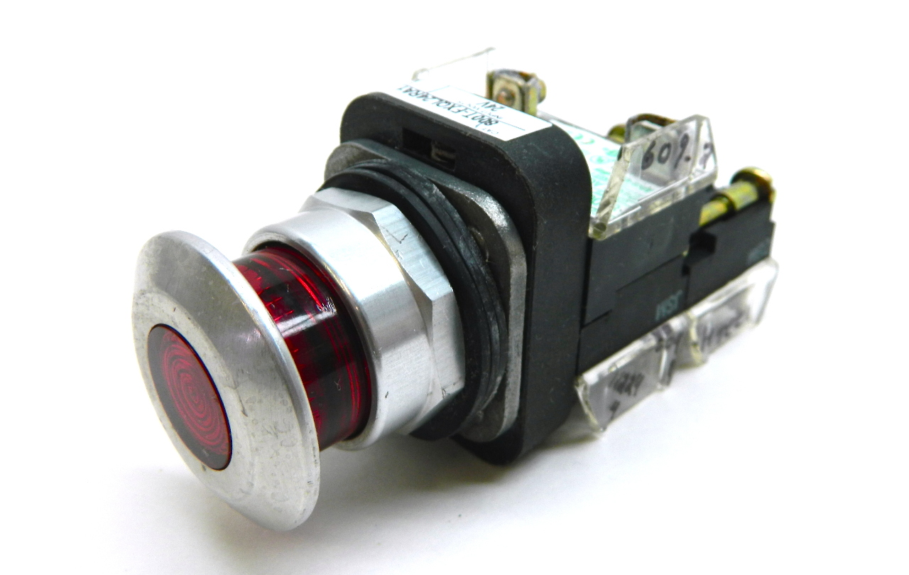 Allen Bradley 800T-FXQL24RA1 Illuminated Red E-Stop Button N78R LED Lamp 24V