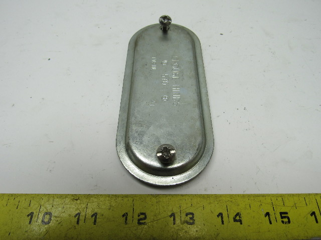 Crouse Hinds Co 570G 1-1/2" Conduit Body Cover Zinc Steel 2 1/2"x6" Lot of 7 | Bullseye ...