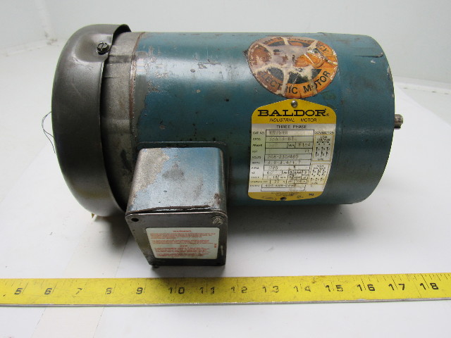 Baldor VM3546 1 HP Electric Motor 230/460V 1725 RPM 56c Frame | Bullseye Industrial Sales