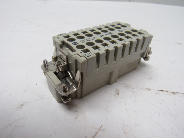 Harting HAN 16 ES-M 16 Pin Male Connector 16A 500V | Bullseye Industrial Sales