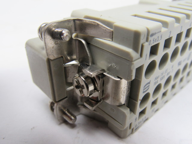 Harting HAN 16 ES-M 16 Pin Male Connector 16A 500V | Bullseye Industrial Sales