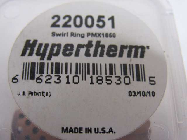 Hypertherm 220051 Powermax 1650 Swirl Ring 100 Amp Lot of 2 | Bullseye Industrial Sales