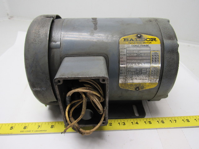 Baldor 35H21-87 1HP Electric Motor 3PH 208-230/460V 1725RPM 56YZ Frame | Bullseye Industrial Sales