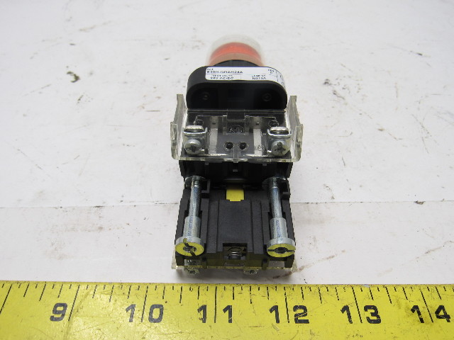 Allen Bradley 800H-QRAH24A Illuminated Momentary Contact Amber LED Push Button | Bullseye ...
