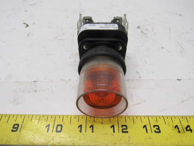 Allen Bradley 800H-QRAH24A Illuminated Momentary Contact Amber LED Push Button | Bullseye ...