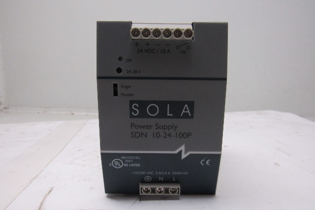 Sola SDN 10-24-100P Single Phase 24VDC Output Power Supply 114/230V Input | Bullseye Industrial ...