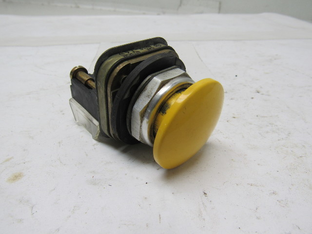 A-B Allen Bradley 800T-D Ser. T Yellow Mushroom Head Push Button Switch | Bullseye Industrial Sales