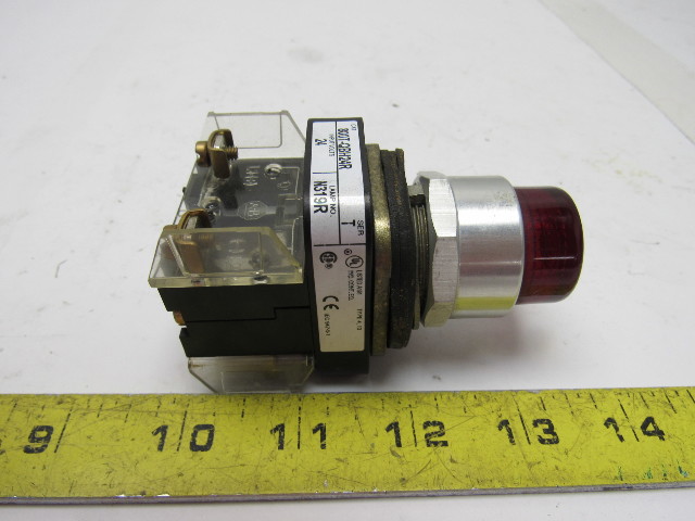 A-B Allen Bradley 800T-QBH24R Ser. T 30mm Red Pushbutton Switch 24V Illuminated | Bullseye ...