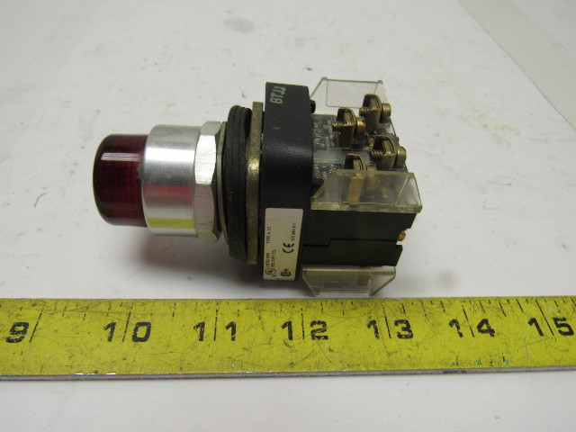 A-B Allen Bradley 800T-QBH24R Ser. T 30mm Red Pushbutton Switch 24V Illuminated | Bullseye ...