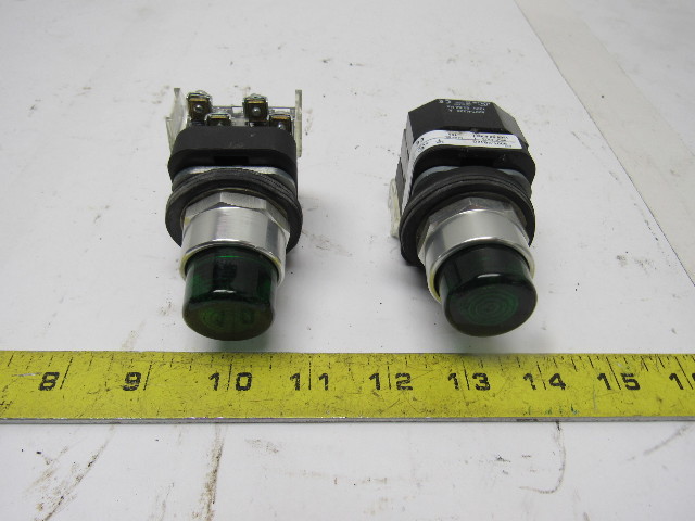 A-B Allen Bradley 800T-PB16G Momentary Push Button Switch Illuminated Lot of 2 | Bullseye ...