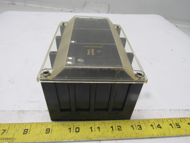 Buss Bussman 16370-3 Power Distribution Block 600V-310A 3 Pole W/Cover | Bullseye Industrial Sales