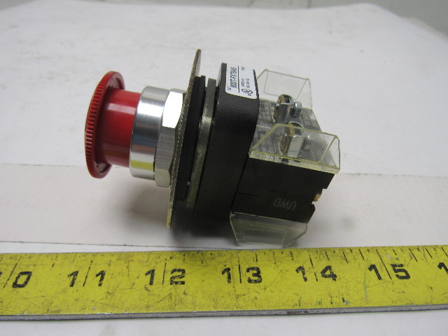 Allen Bradley 800T-FXT6A5 600V Push Twist Pull E-Stop 1NO 1NC Contact Switch | Bullseye ...