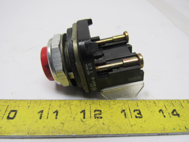 Allen Bradley 800T-B Ser T 600V 30mm Red Momentary Contact Push Button Lot Of 3 | Bullseye ...
