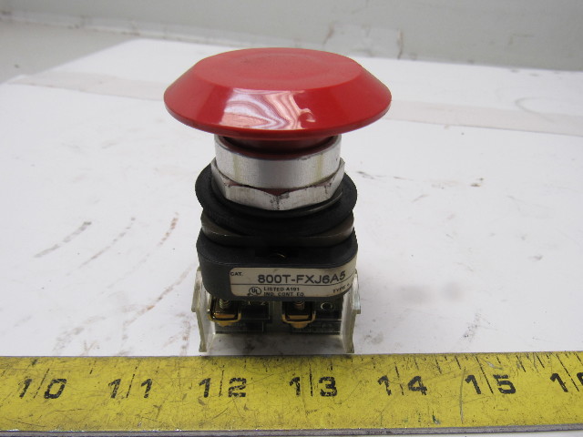 Allen Bradley 800T-FXJ6A5 Ser. T Push/Pull E-Stop 2 Position Mushroom Head 30mm | Bullseye ...