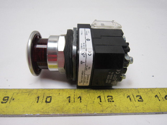 Allen Bradley 800T-FXP16R A1 Red Illuminated Push Pull Button 120V Coil | Bullseye Industrial Sales