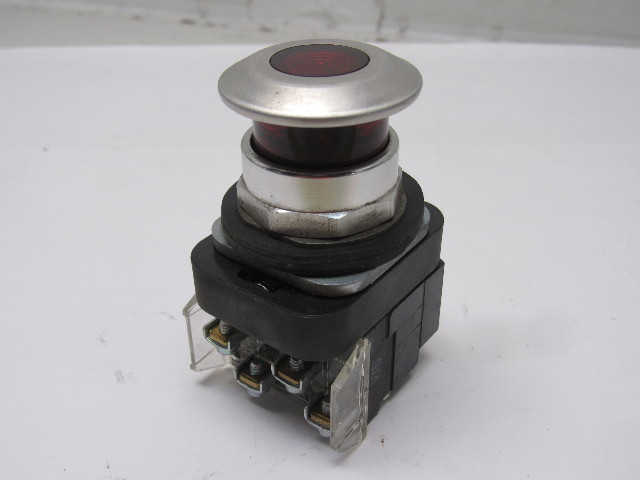 Allen Bradley 800T-FXP16R A1 Red Illuminated Push Pull Button 120V Coil | Bullseye Industrial Sales