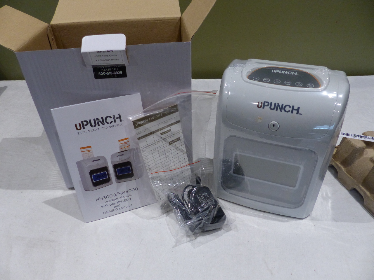 Upunch Hsn4500 Bundle Comes W Hn4000 Electronic Punch Card Time Clock