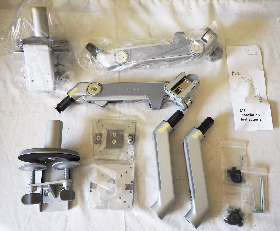 2-pack-humanscale-m8-monitor-arm-cross-bar-clamp-mount-p-n-hsm8c0213-ebay