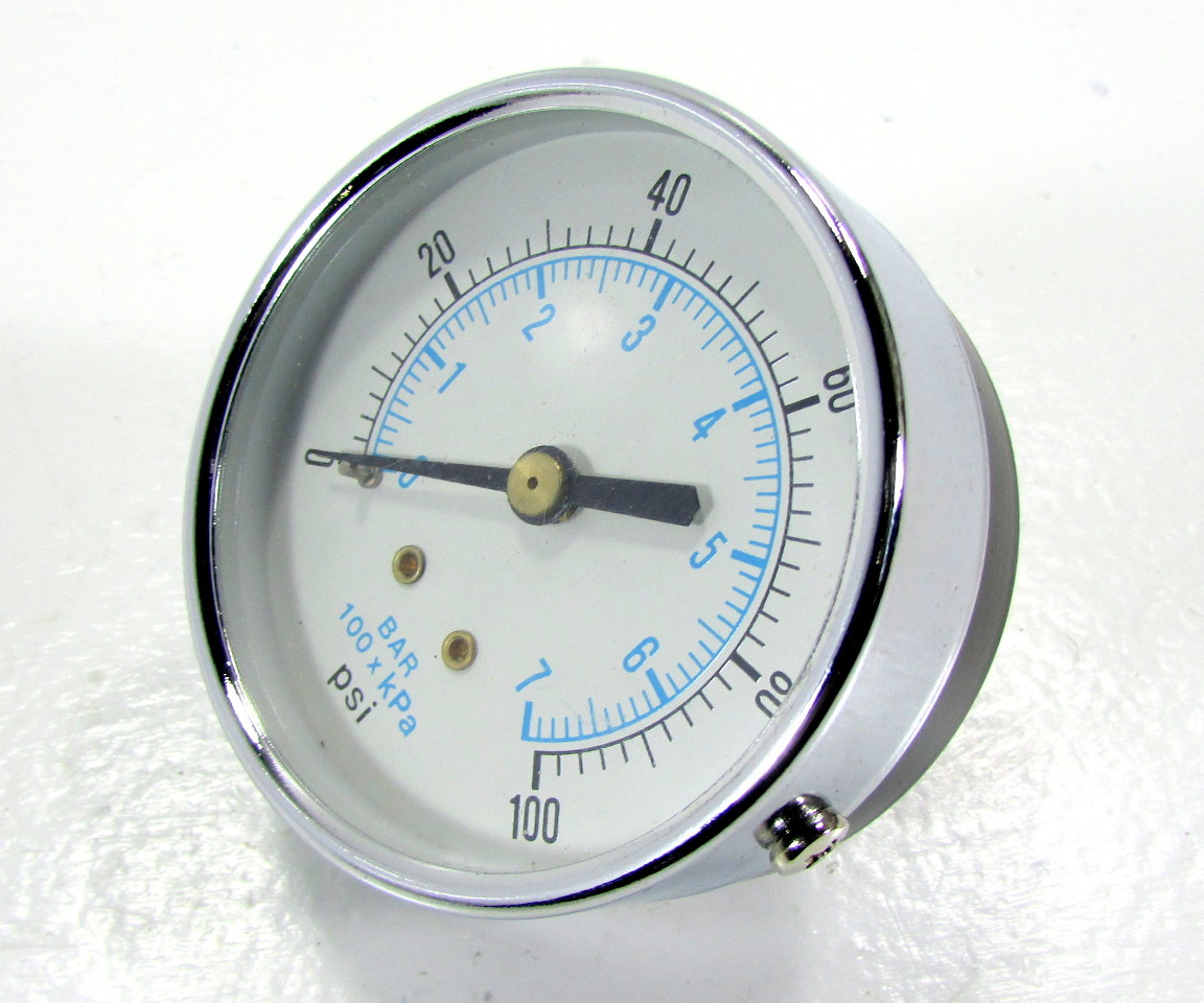  NEW 0 100 PSI BAR 100 X KPa STAINLESS STEEL PRESSURE GAUGE 1 4