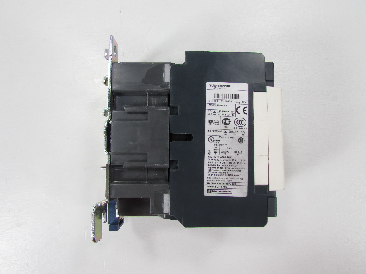 SCHNEIDER ELECTRIC LC1D40 ~ AC CONTACTOR 120V COIL 50/60HZ | Premier ...