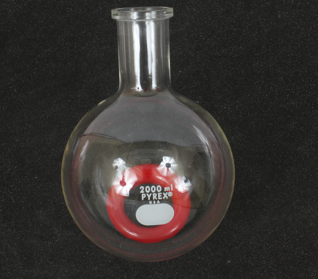 Corning Pyrex 2l Short Ring Neck Round Bottom Boiling Flask 4260 2l
