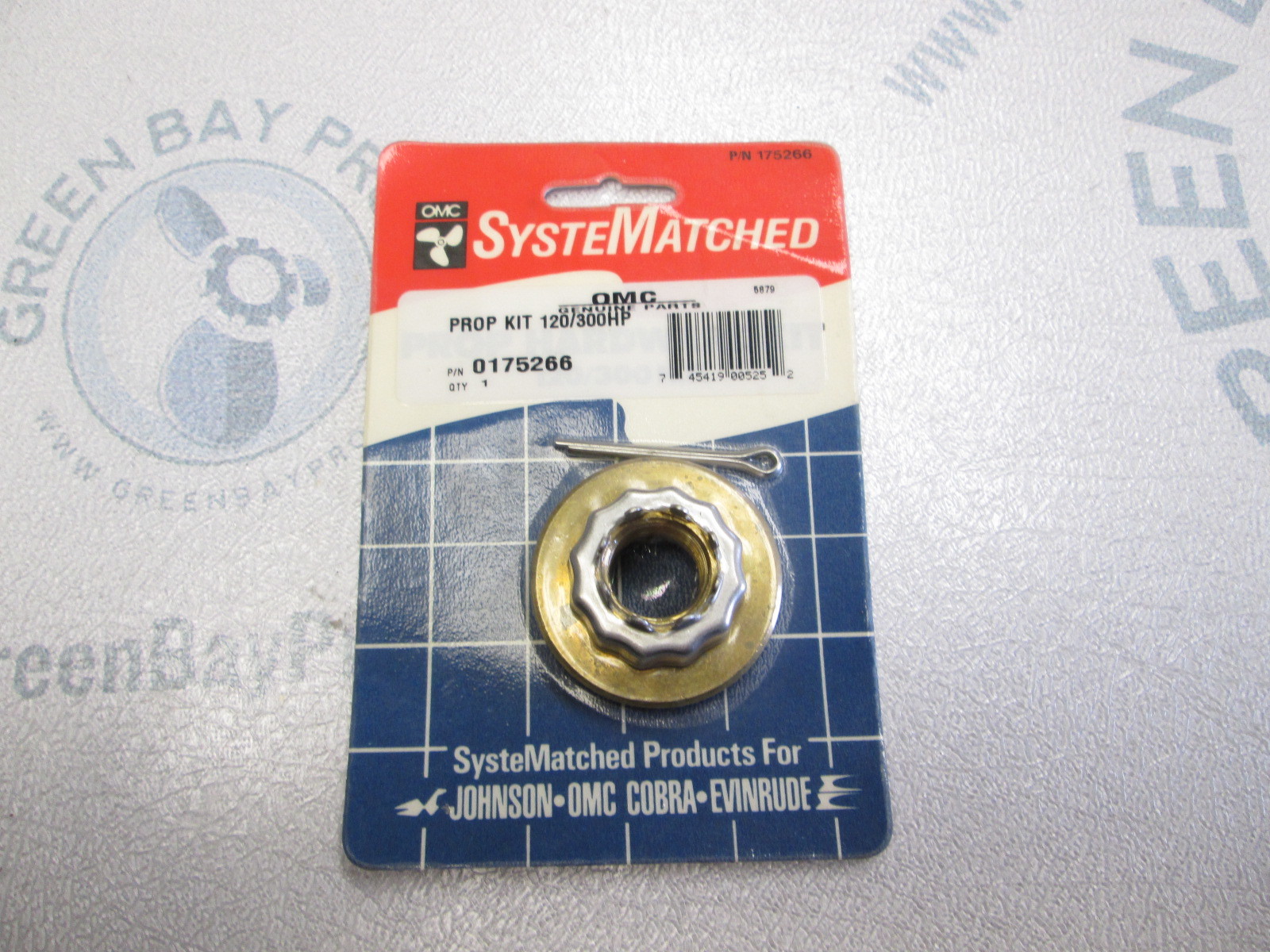 0175266 175266 Omc Evinrude Johnson V6 V8 Outboard Propeller Nut Kit 120300 Green Bay