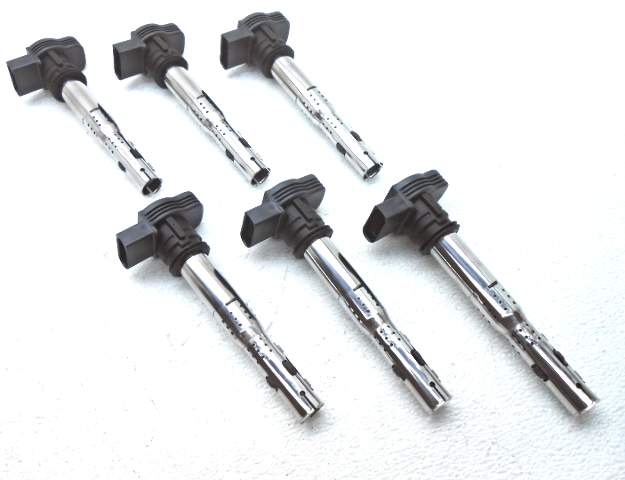 New OEM Audi/VW Set of 6 Engine Coil Pack Ignition Spark 07K-905-715-F ...