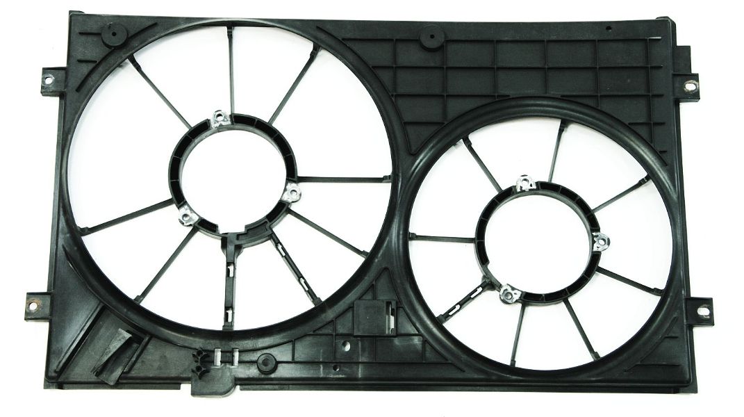 Electric Cooling Fan Cowl Shroud 05-10 VW Jetta Rabbit MK5 2.5 - 1K0 ...