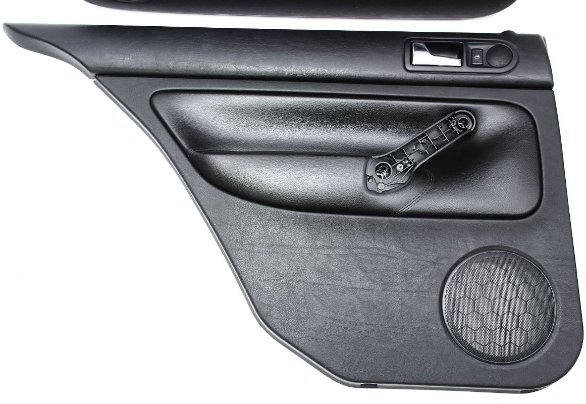 Door Panel Set VW Jetta MK4 Sedan - Black Leather Panels - Genuine OE ...