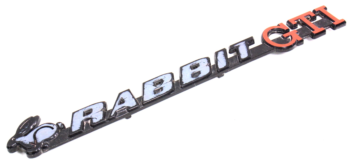 Trunk Hatch Emblem 83-84 VW Rabbit GTI MK1 Rear Badge - Genuine - 171 ...