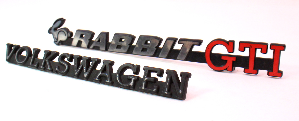 Red GTI Rear Emblem 83-84 VW Rabbit GTI MK1 Badge Genuine - 171 853 685 ...