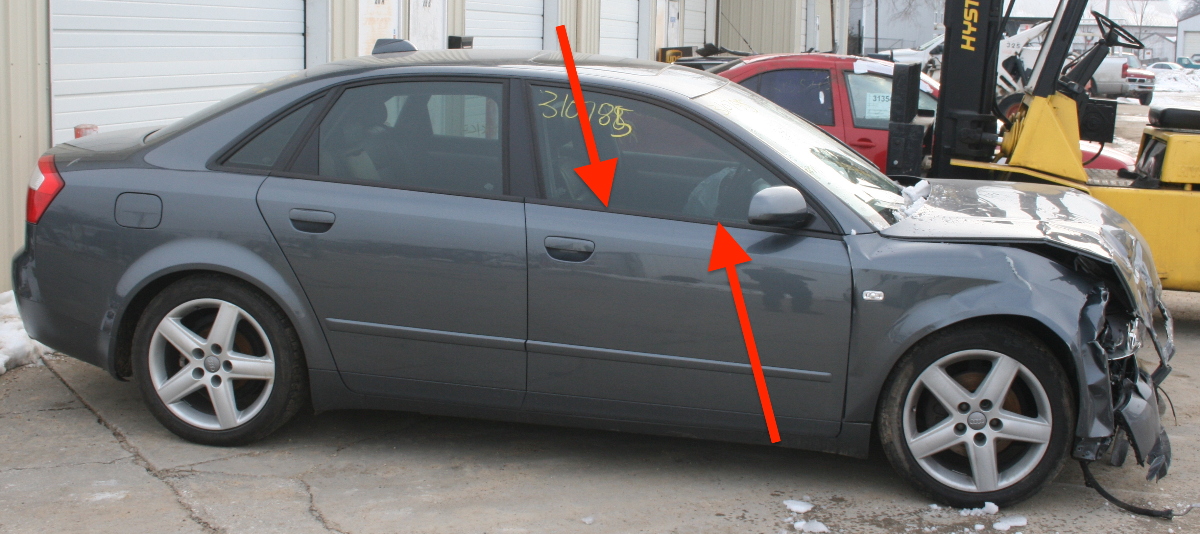 RH Front Window Scraper Seal Trim 02-08 Audi A4 B6 B7 - Genuine - 8E0 ...