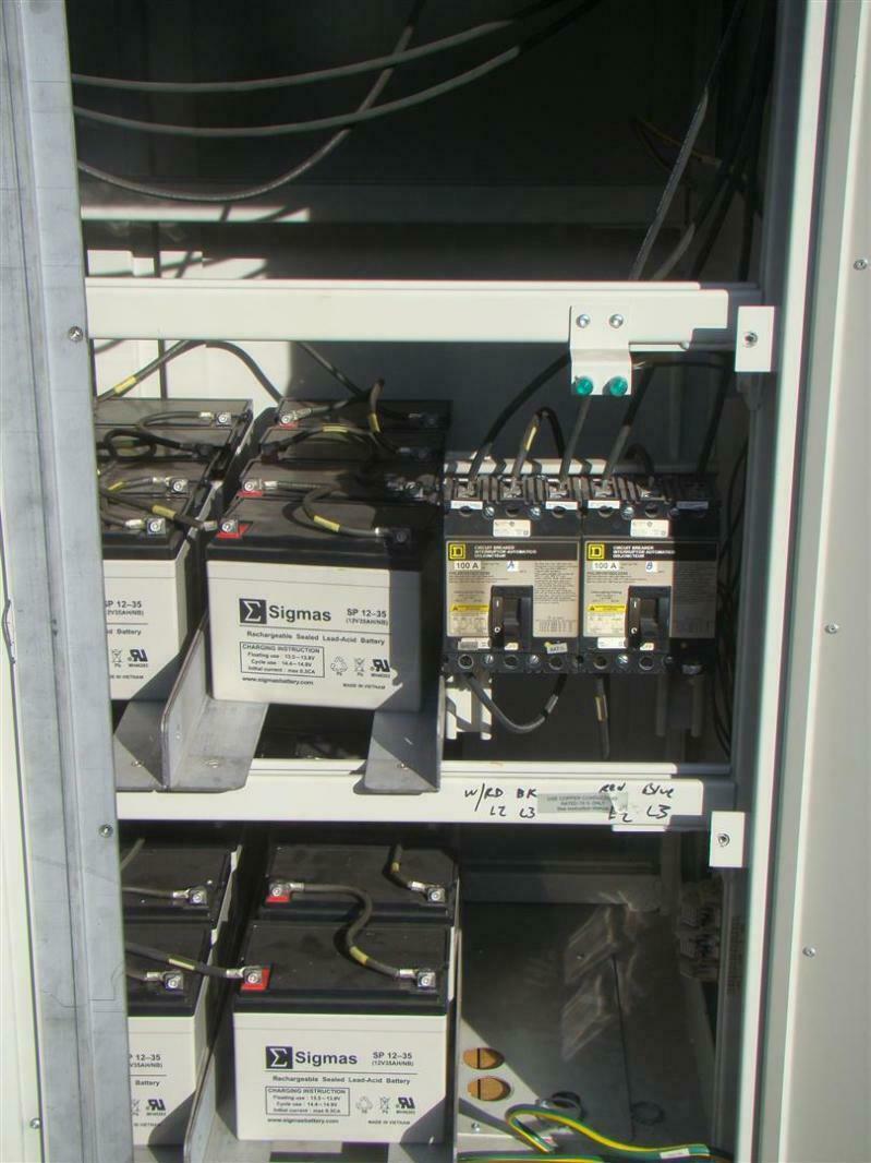 APC BATTERY BACKUP CABINET 100A 600V W/ SIGMA RECHARGEABLE BATTERIES ...