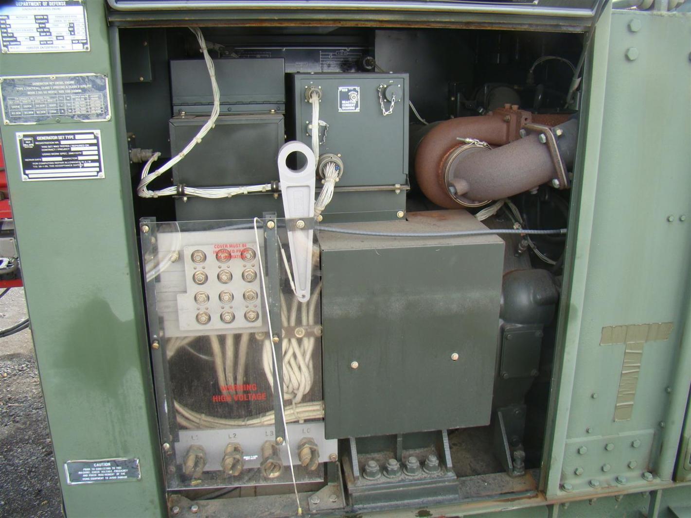 100kw Military Generator 3-Phase Genset 120/208/240/416v CAT 6-Cyl ...