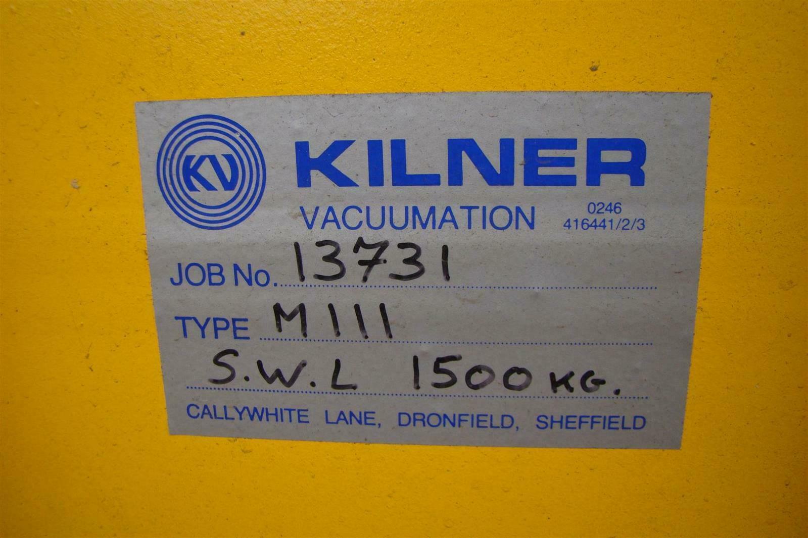 Kilner 30' Sheet & Plate Vacuum Lifter 6-Pad SWL 1500 Kg 220/440v Type ...