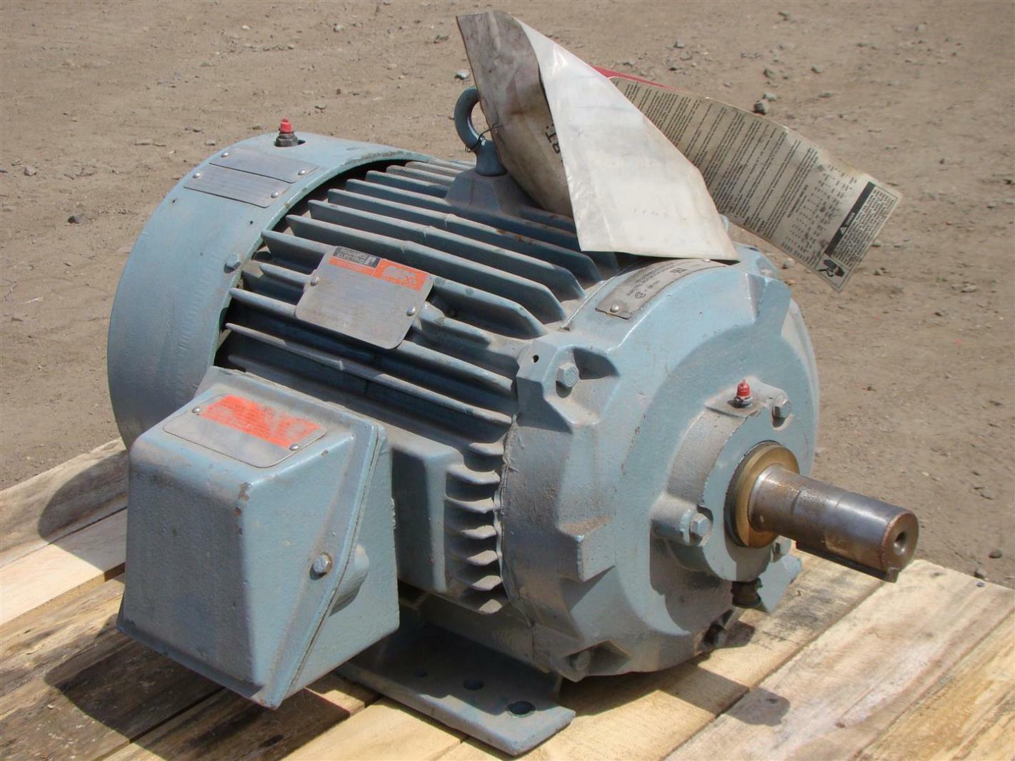 Reliance Electric AC Motor 15HP, 1765 RPM, Frame: 254T (460v/3PH/60Hz ...