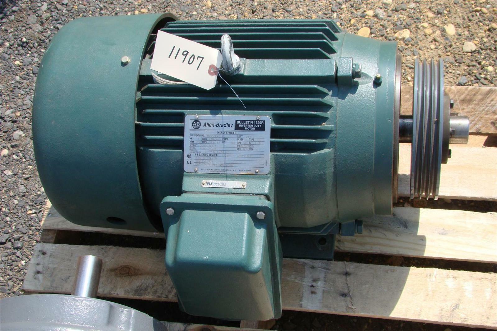 Allen-Bradley Inverter Duty Motor 15HP, 1750 RPM, 230/460v, 1329RS ...