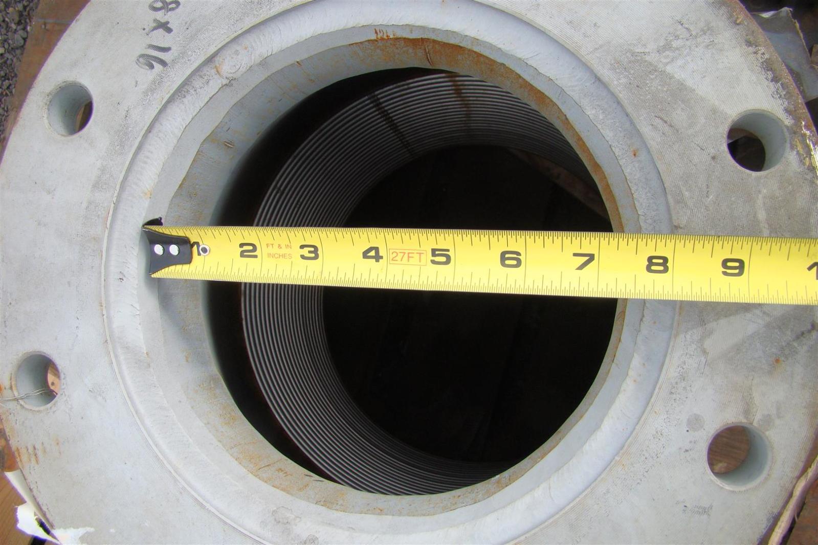 Metraflex 16x8 Flex Connector, SS Braided Reducer Flange , 16" x 8 ...
