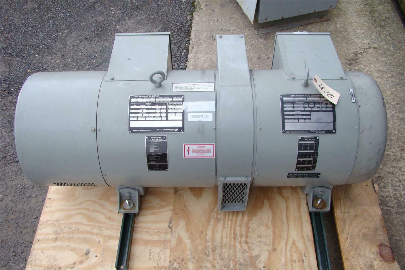 Rockwell 30kVA Synchronous AC Generator 230/460v,3PH, 60Hz, 50HP, 4P1 ...