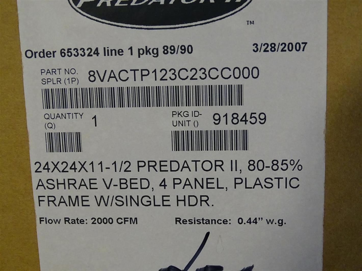 Tri Dim Filter Corporation Predator II , 8VACTP123C23CC000 | Joseph ...