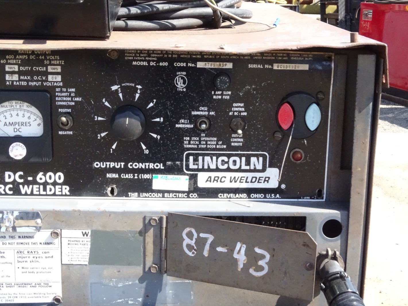 Lincoln Electric DC Arc Welder 440 Volts , IdealArc DC-600 | Joseph ...