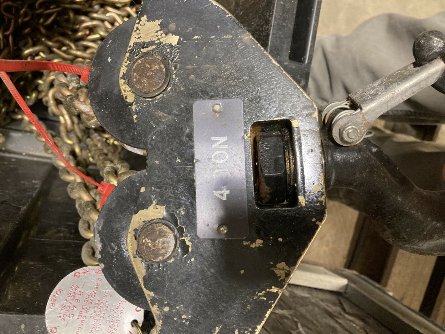 Chester 4-TON Jib Crane Design Army Type Trolley Hoist 25' Lift, Model ...