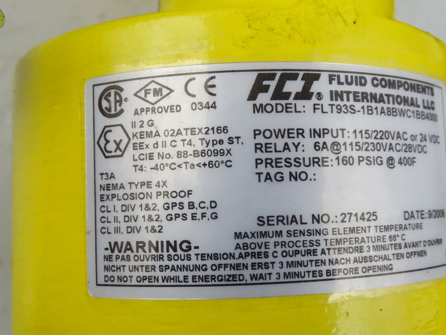 FLT Series FlexSwitch Flow, Level, Temperature Switch , FLT93S ...