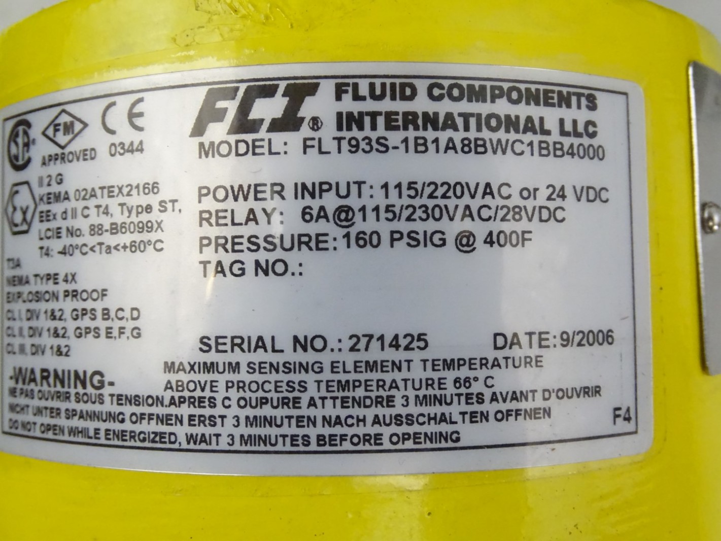 FLT Series FlexSwitch Flow, Level, Temperature Switch , FLT93S ...