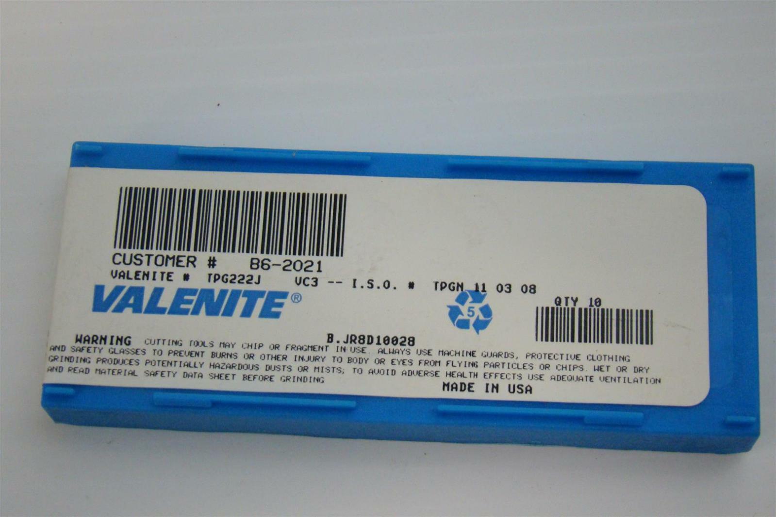 Valenite Cutting Tools Inserts B6-2021 | Joseph Fazzio, Incorporated