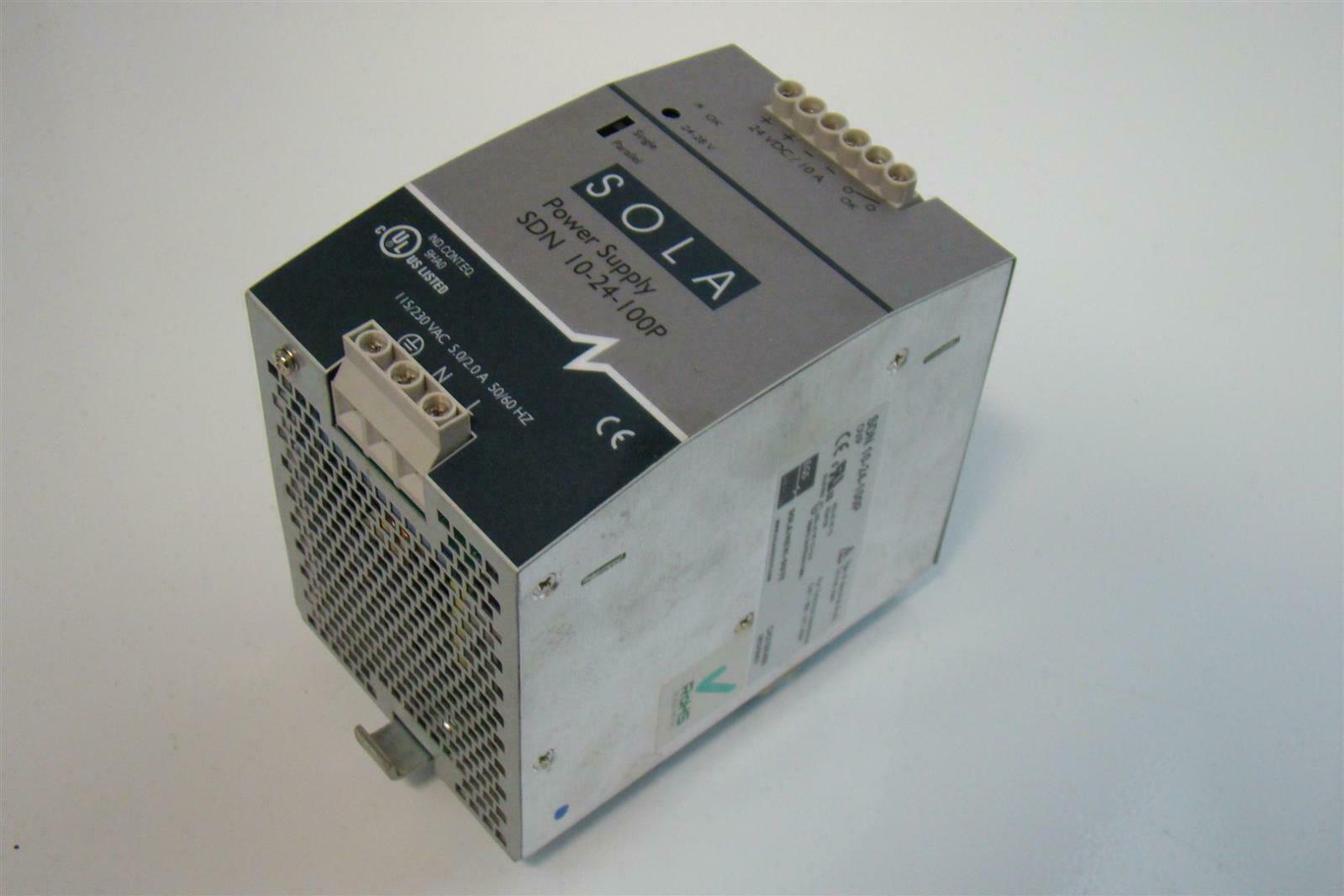 Sola Power 115/230V 5.0/2.0A 50/60Hz Supply SDN-24-100P | Joseph Fazzio ...